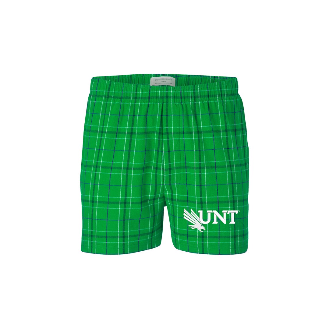 University of North Texas, Flannel Boxer Shorts, Mens UNT Mean Green ...