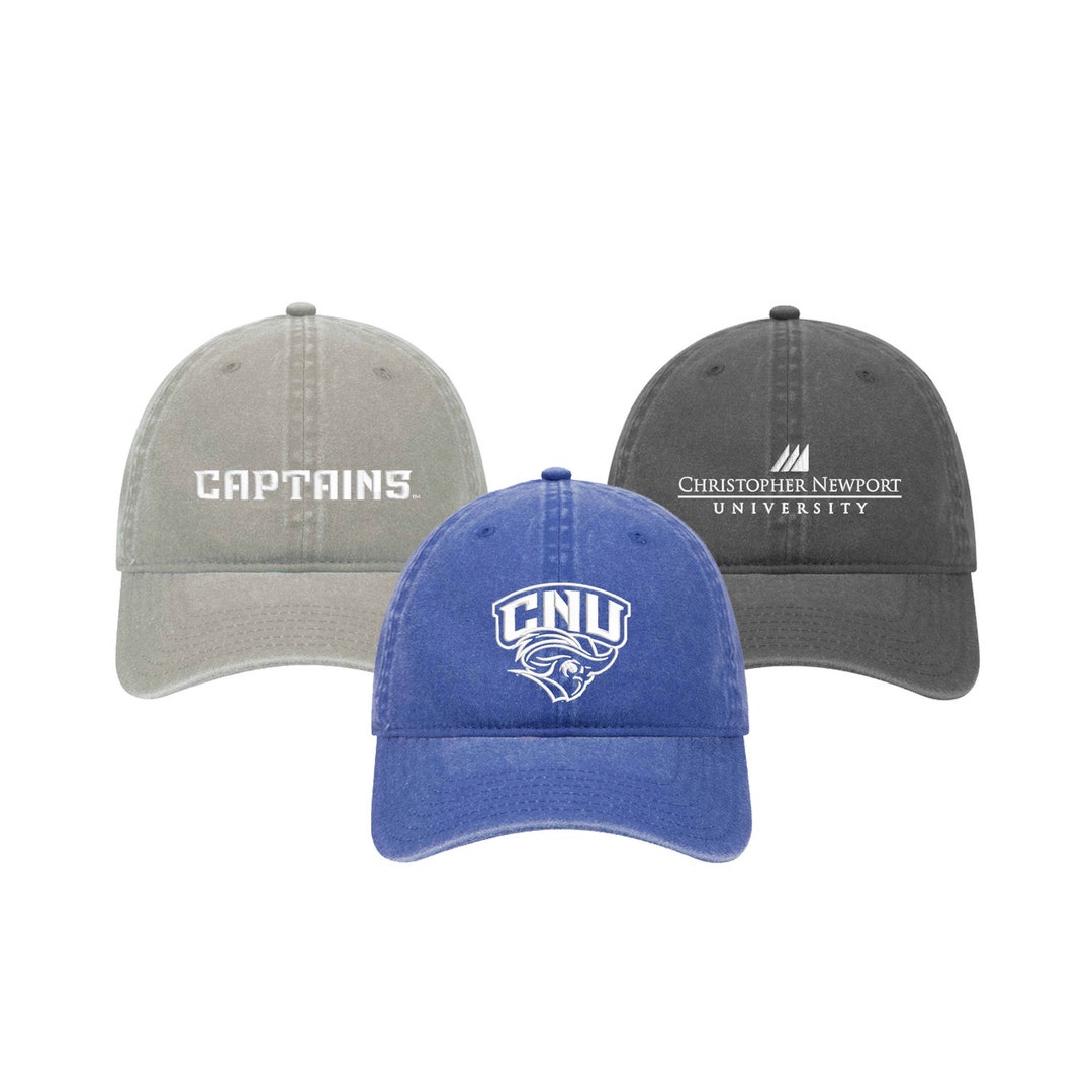 Christopher Newport University Beach Washed Baseball Hat Embroidered ...