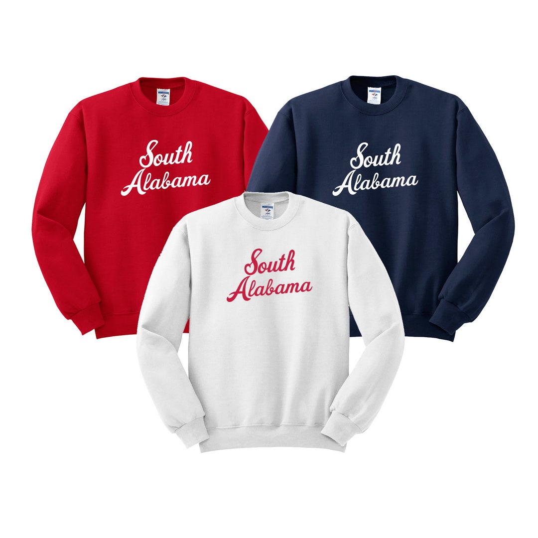 South Alabama Crewneck Sweatshirt: Script Logo Spirit Wear - Etsy