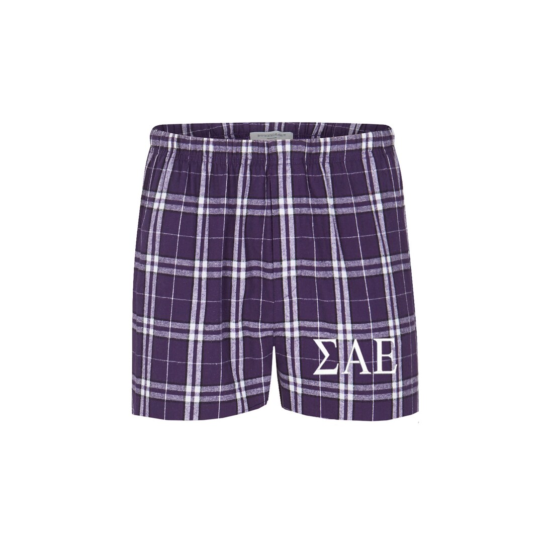 Sigma Alpha Epsilon, Flannel Boxer, SAE Fraternity Pajama Bottoms, Pj ...