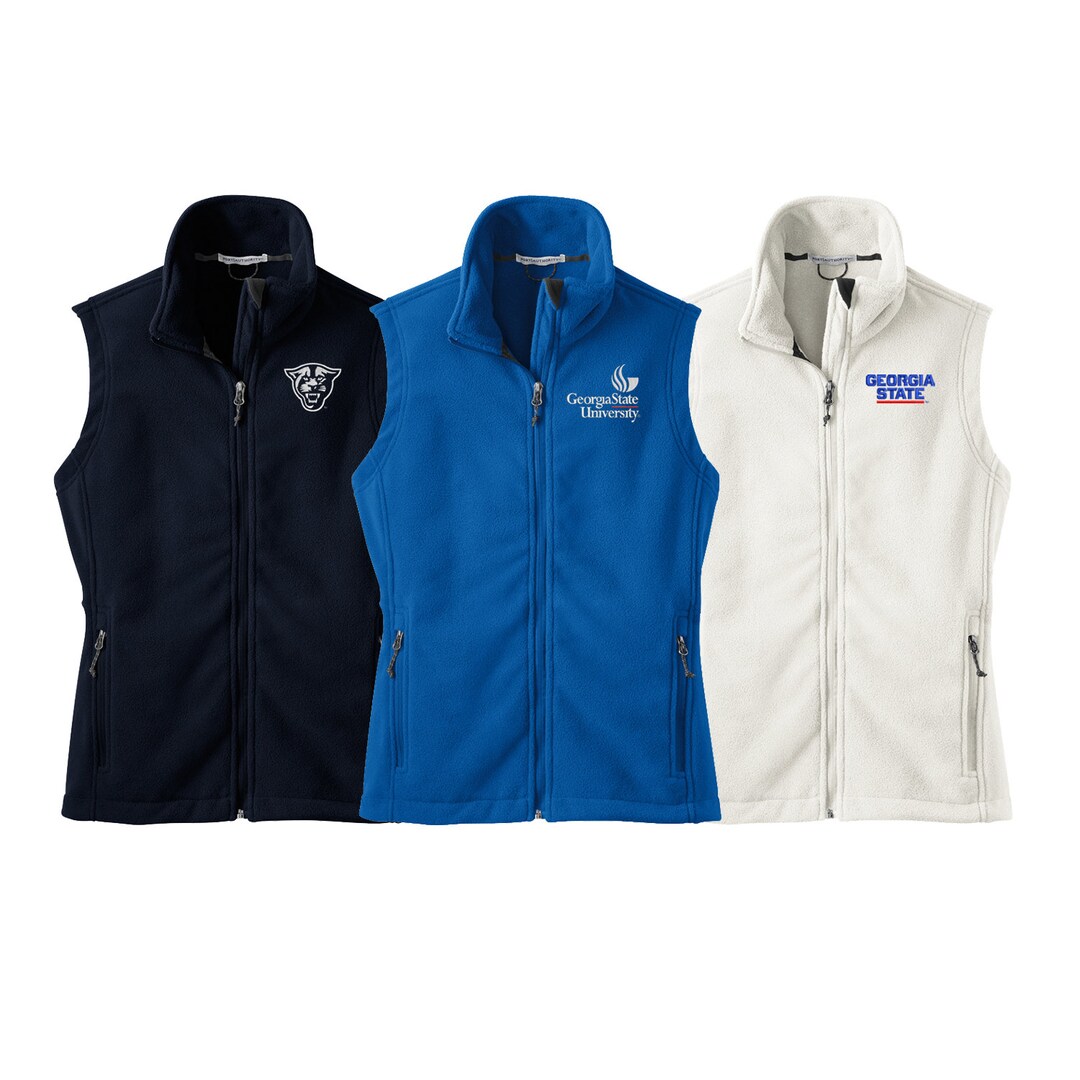 Georgia State, Fleece Vest, Ladies Georgia State Zip up Vest, Georgia ...
