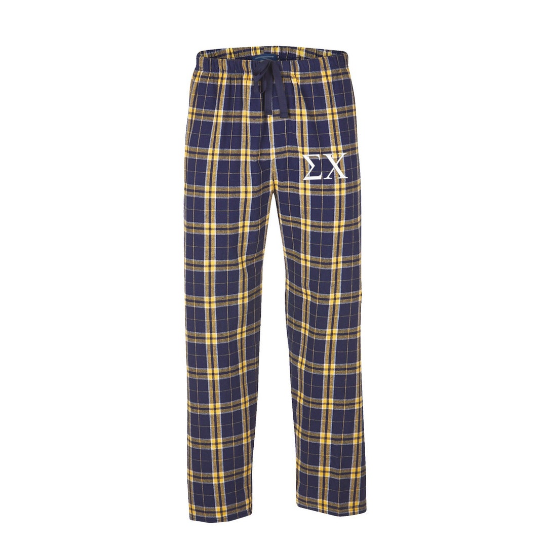 Sigma Chi Flannel Pants, SX Fraternity Loungewear Sleepwear Pajamas ...