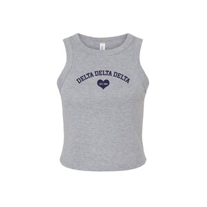 Delta Delta Delta Sorority Crop Top, Tri Delta Cropped Tank, T-shirt ...