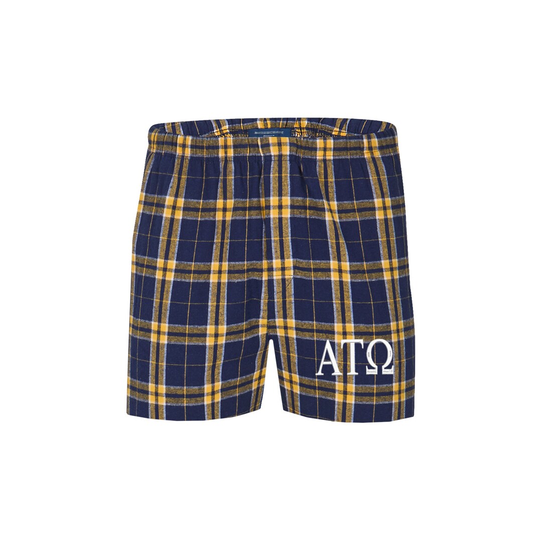 Alpha Tau Omega Flannel Boxers, ATO Fraternity Pajama Bottoms, Pj ...