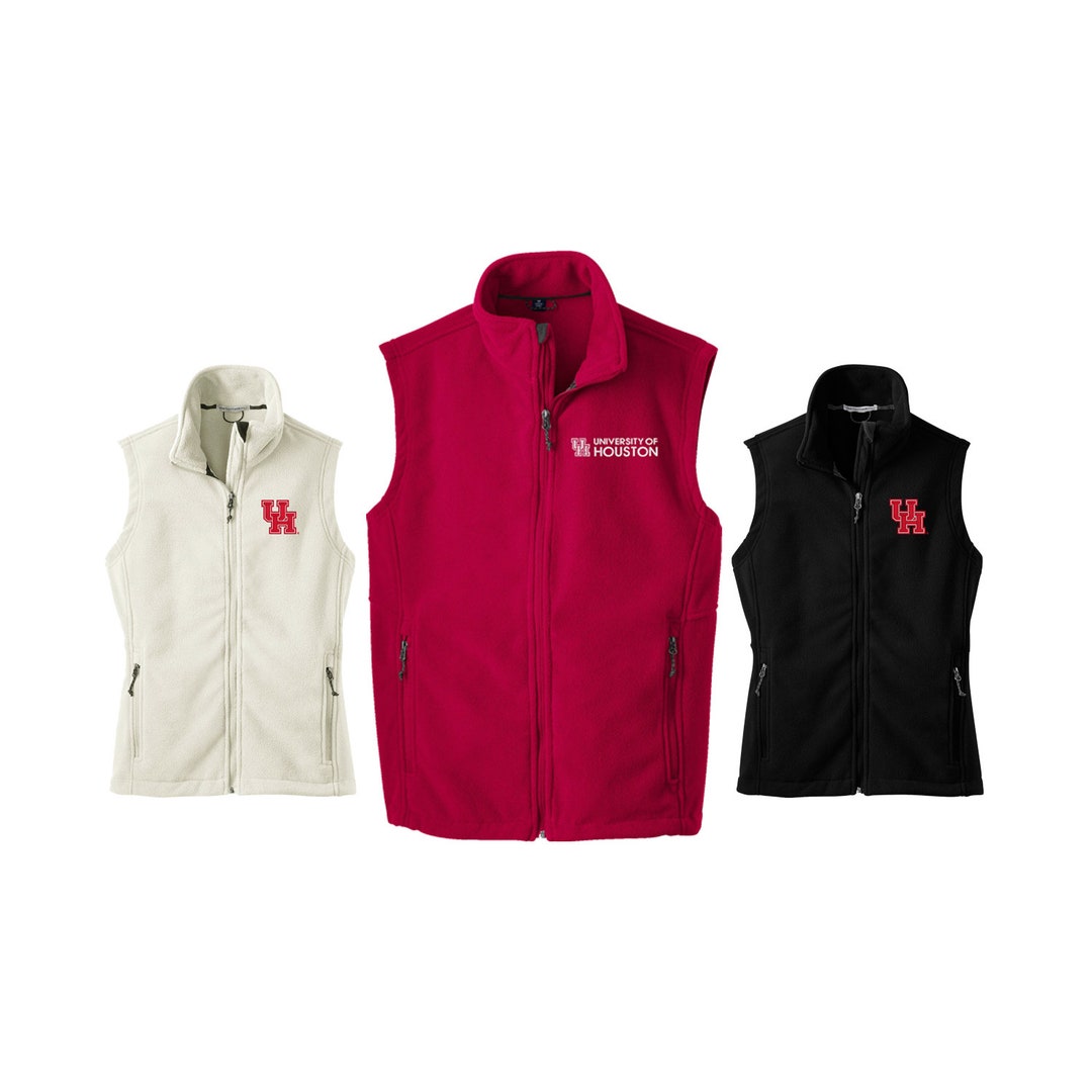 University of Houston Fleece Vest: Embroidered UH Apparel - Etsy