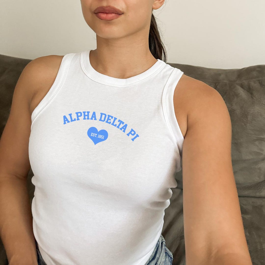 Alpha Delta Pi Sorority Crop Top, Adpi Cropped Tank, Baby Tee T-shirt ...