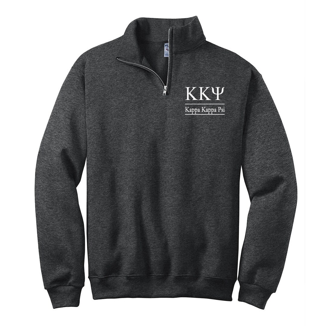 Kappa Kappa Psi, Quarter Zip Sweatshirt, KKY Fraternity Embroidered ...