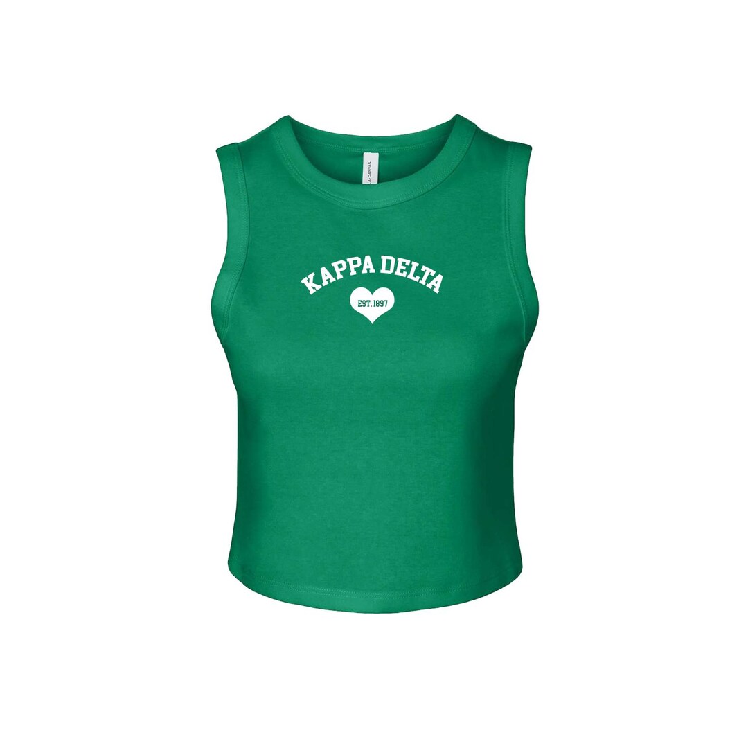 Kappa Delta Sorority Crop Top, Kay Dee Cropped Tank, Sleeveless T-shirt ...