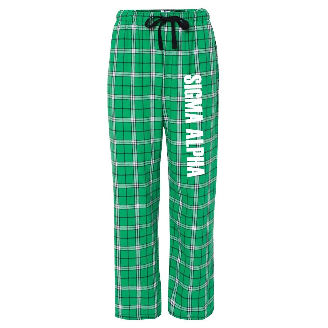 Sigma Alpha, Flannel Pajama Pants, SA Sorority Sleepwear Loungewear ...