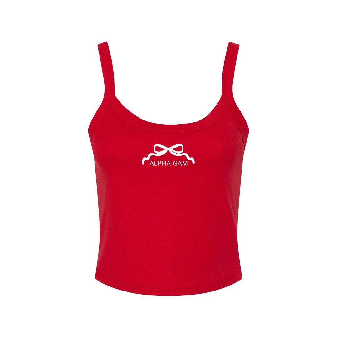 Alpha Gamma Delta Cropped Tank Top: Sorority Spirit Wear - Etsy