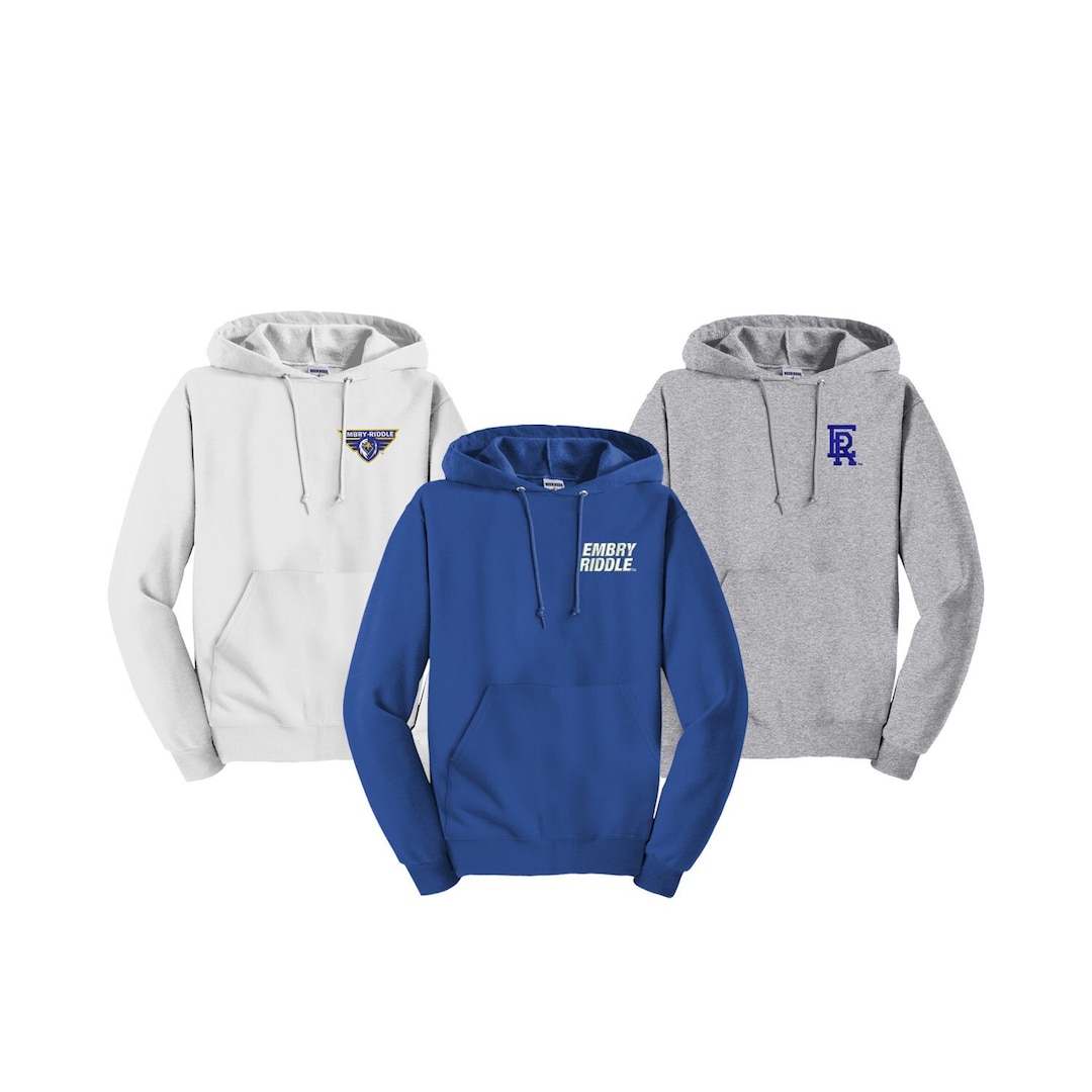 Embry-riddle Aeronautical University, Embroidered Hooded Sweatshirt ...