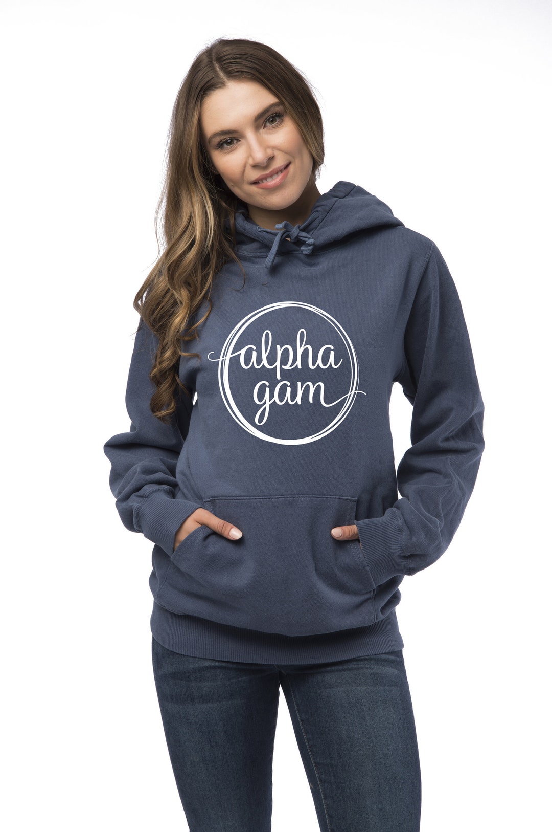 Alpha Gamma Delta, Beach Washed Hooded Pullover, Alpha Gamma Delta ...