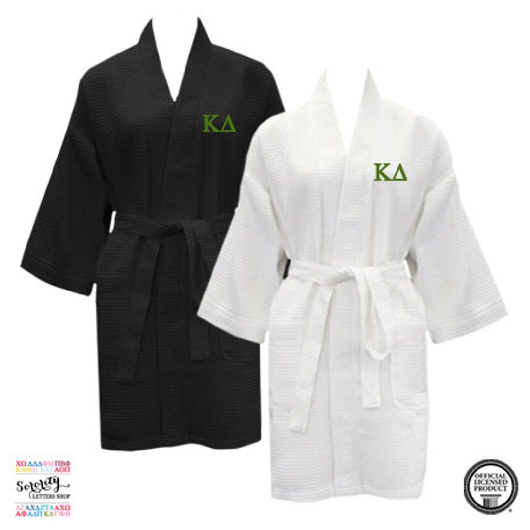 Kappa Delta Waffle Weave Robe, Embroidered Sorority Gift - Etsy