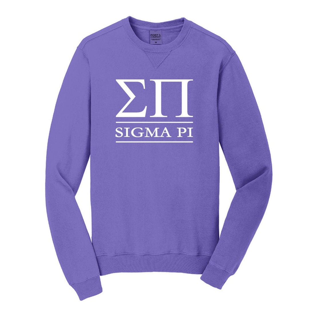 Sigma Pi Sweatshirt, Sigma Pi Crew Neck Sweatshirt, Pigment Dyed ...