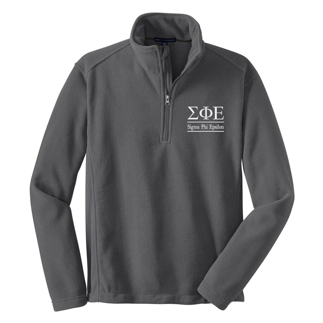 Sigma Phi Epsilon, Fleece Pullover, Sigep Outwear, Quarter Zip Cadet ...