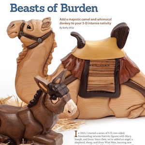 Nativity Camel and Donkey Intarsia Pattern PDF Download D342 - Etsy