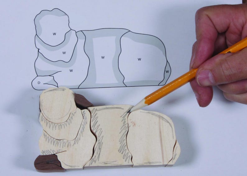 Shepherd and Sheep Nativity PDF Download Intarsia Pattern D333 - Etsy