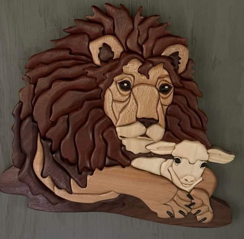 Lion and Lamb Intarsia PDF Download Pattern - Etsy