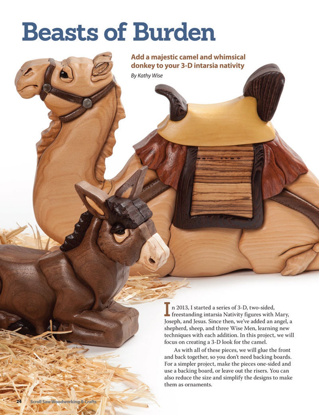 Nativity Camel and Donkey Intarsia Pattern PDF Download D342 - Etsy