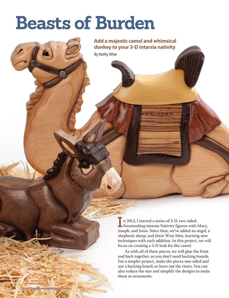 Nativity Camel and Donkey Intarsia Pattern PDF Download D342 - Etsy