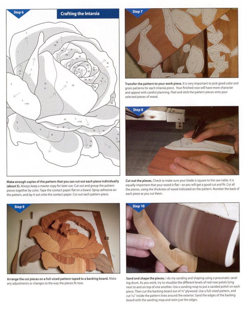 Rose Pdf Intarsia Pattern - Etsy