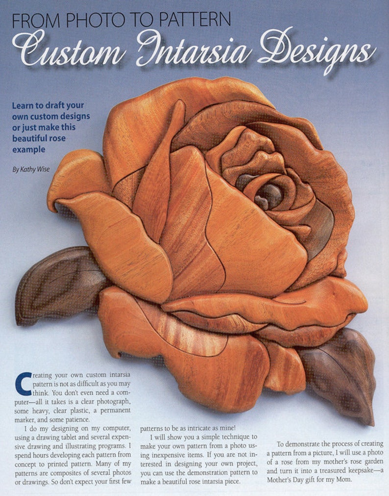 Rose Pdf Intarsia Pattern - Etsy