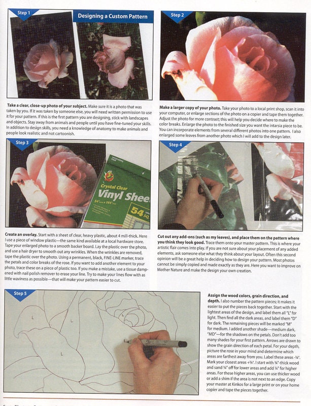 Rose Pdf Intarsia Pattern - Etsy