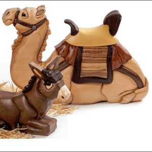 Nativity Camel and Donkey Intarsia Pattern PDF Download D342 - Etsy