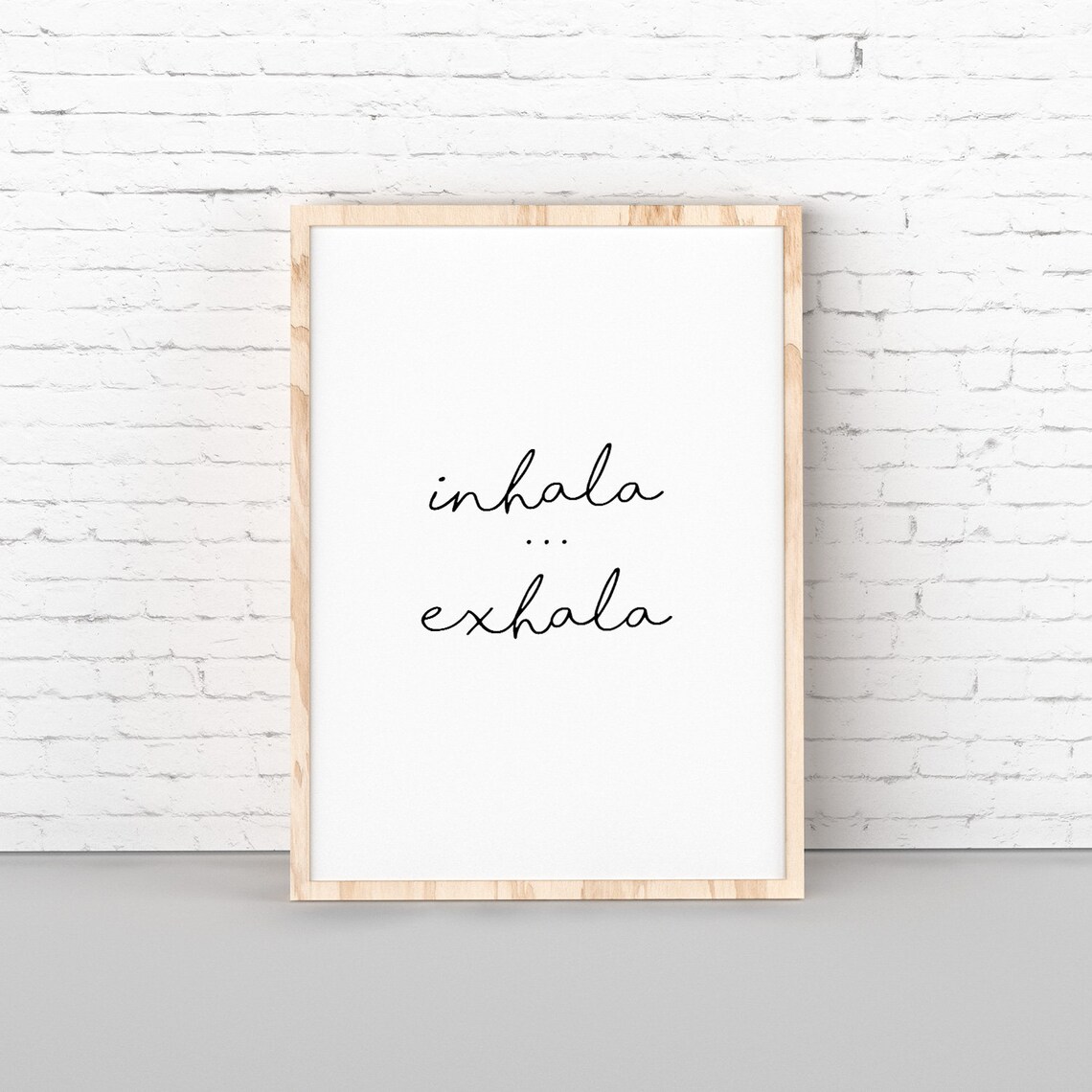 Inhala Exhala Poster Cuadros Decorativos Yoga Lamina Yoga | Etsy