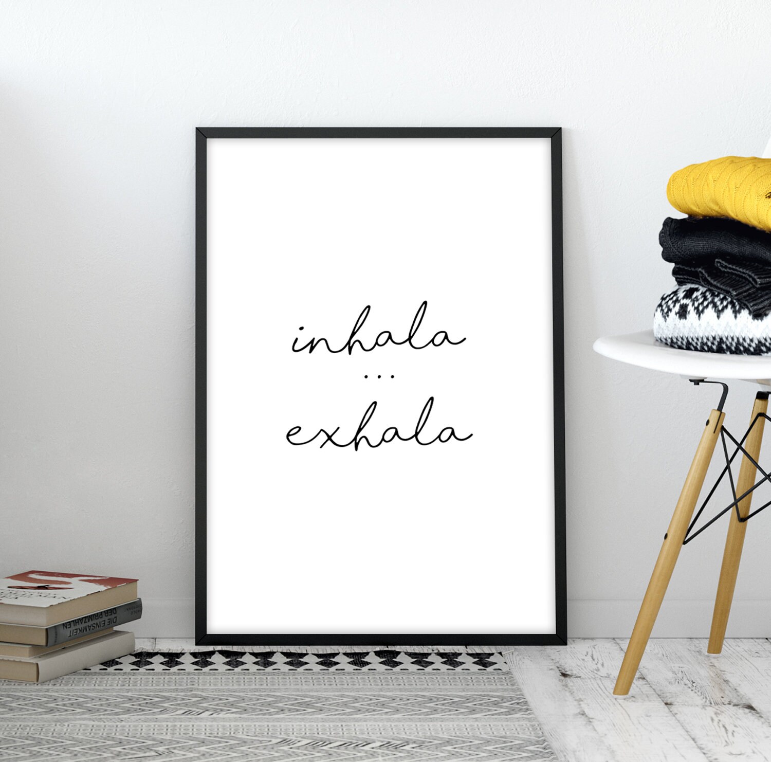 Inhala Exhala Poster Cuadros Decorativos Yoga Lamina Yoga | Etsy