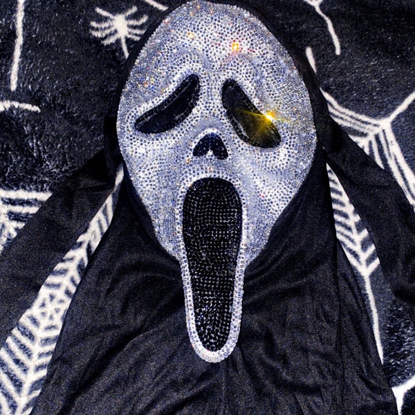 Ghost Face Bedazzled Mask - Etsy