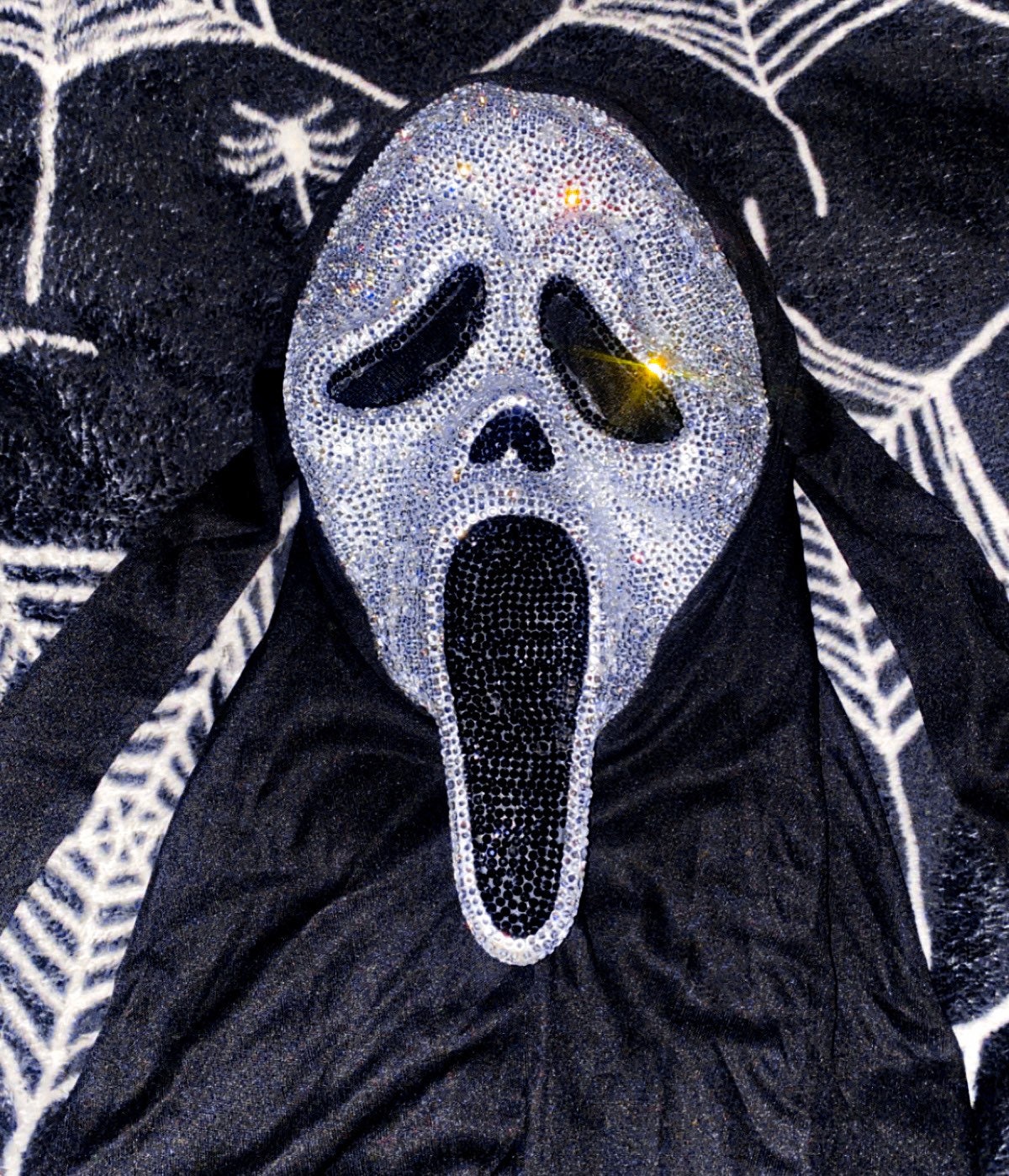 Bedazzled Ghost Face Mask - Etsy