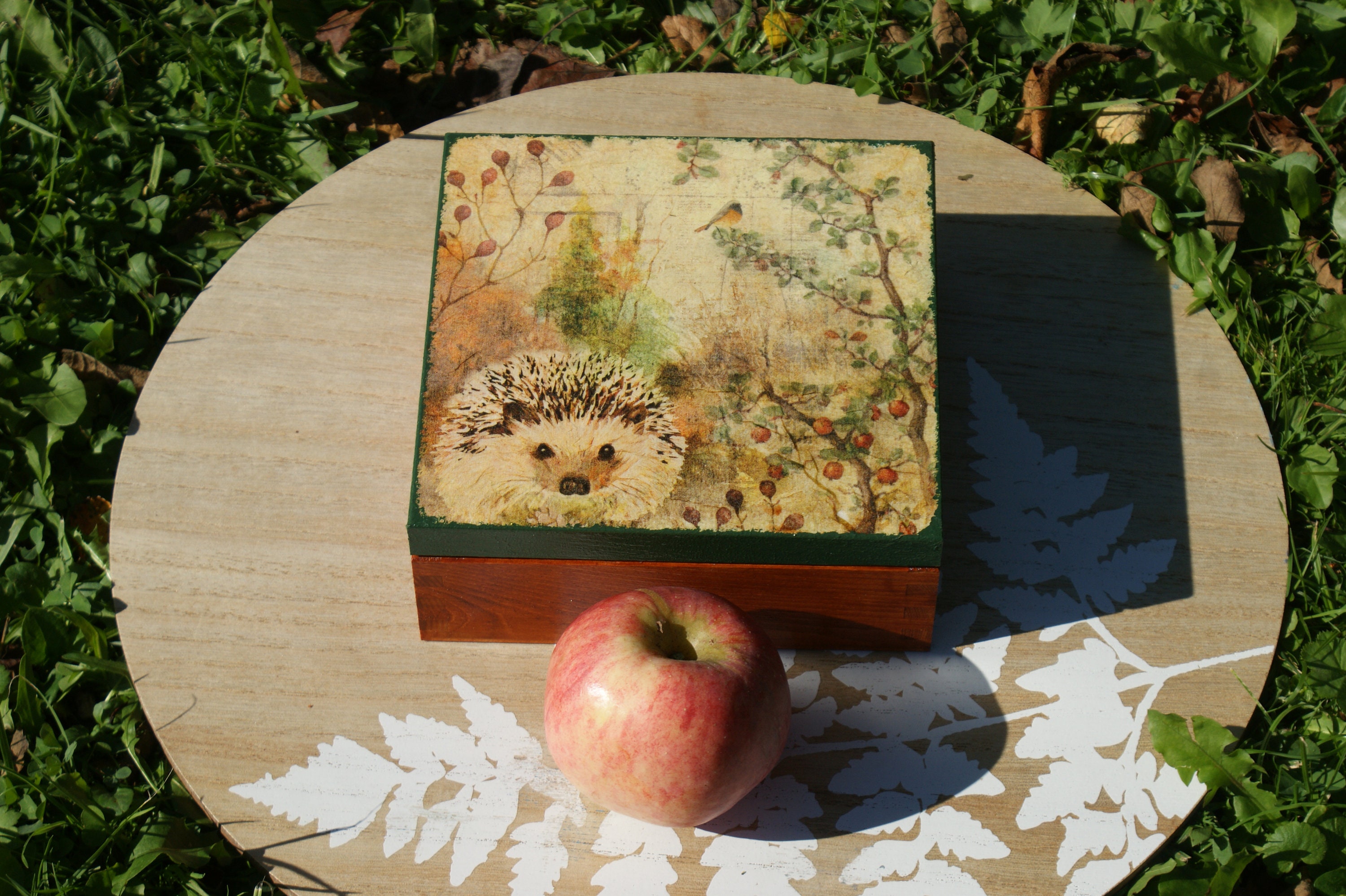 Whimsical Keepsake Box, Forest Wooden Box, Wooden Memory Box, Rustic ...