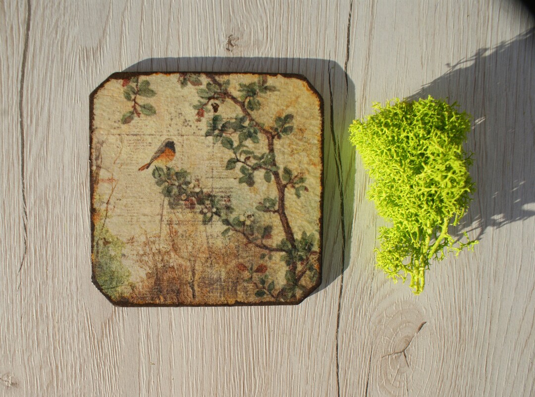 Rustic Forest Coaster, Wooden Coaster, Rustic Decor, Wooden Decor, Tree ...