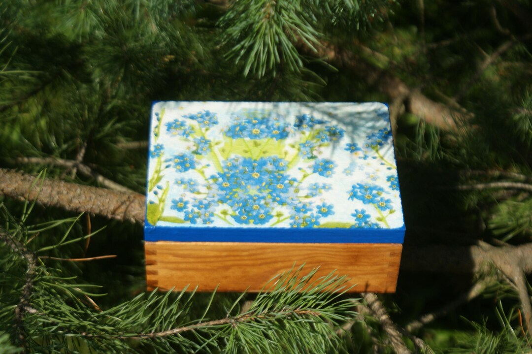 Wooden Rustic Box, Cottagecore Box, Rustic Flower Box, Whimsical Box ...