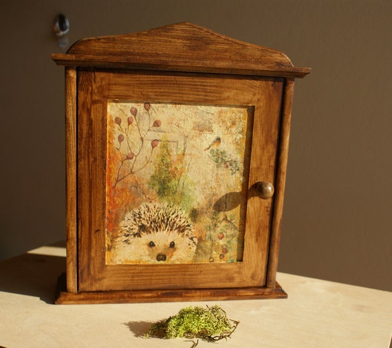 Wooden Key Box Rustic Key Organizer Forest Key Box Rustic Key - Etsy
