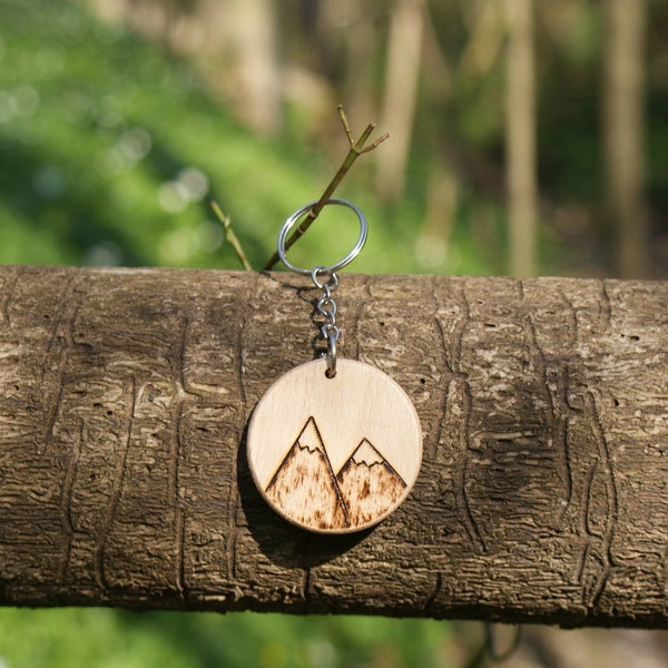 Wood Burned Keychain - Etsy