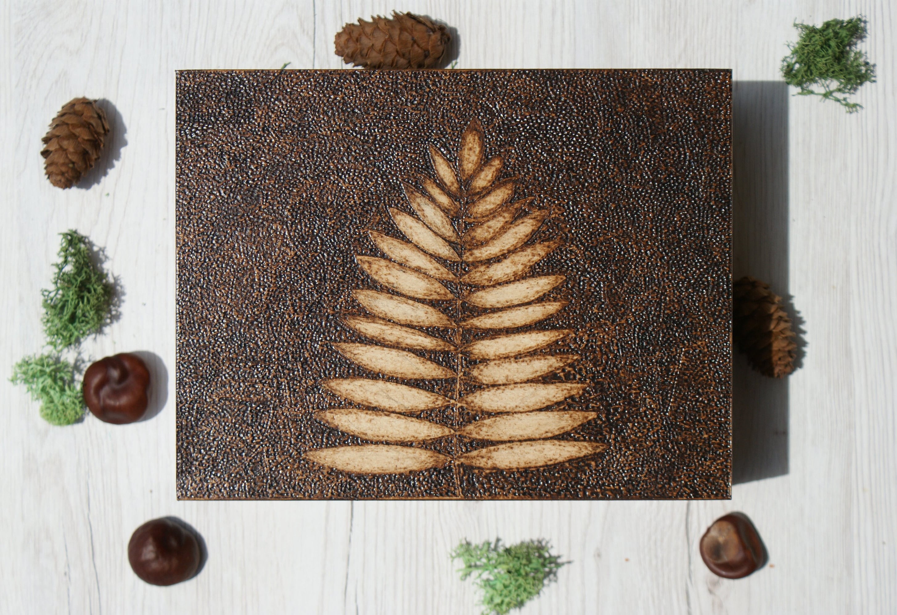 Rustic Box Wooden Tea Box Wooden Box Jewelry Box Leaf Box - Etsy