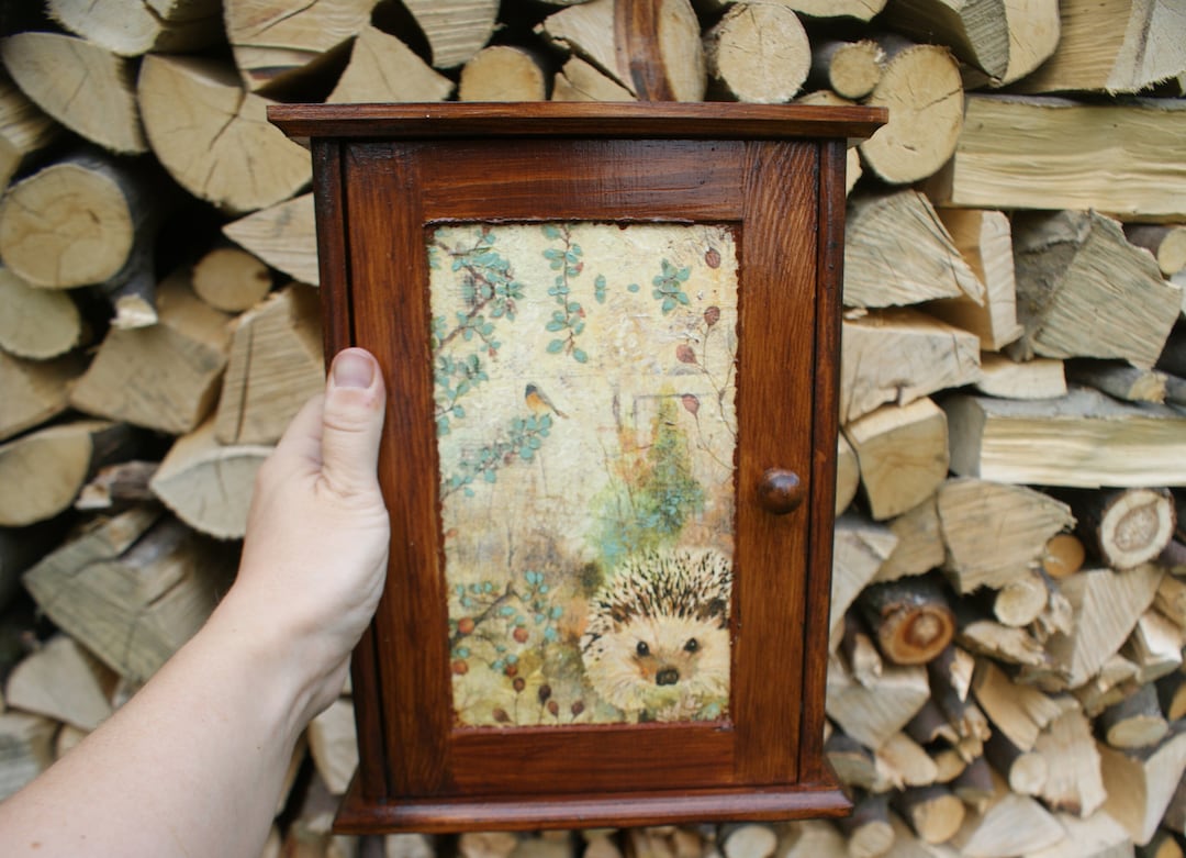 Rustic Key Box, Wooden Key Box, Forest Key Box, Wall Key Hanger ...