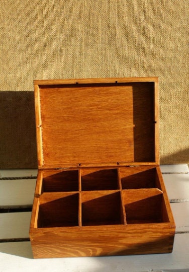 Wooden Tea Box Rustic Tea Box Sunflower Box Tea Organizer With - Etsy