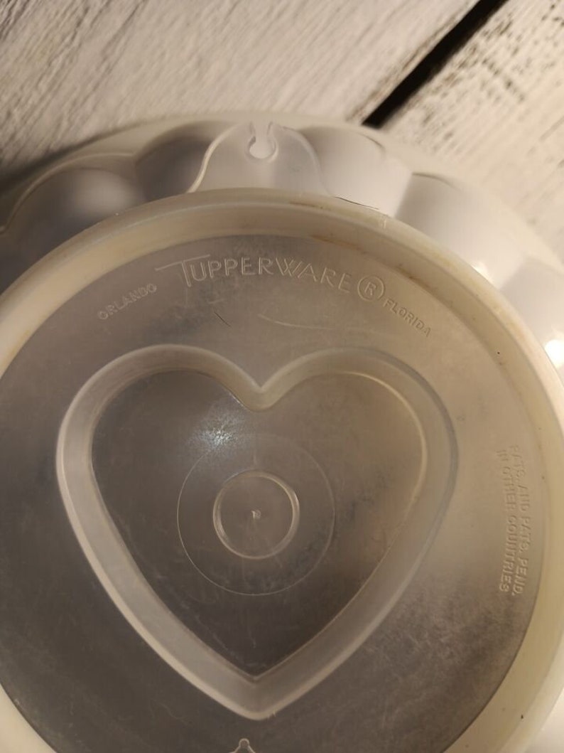 Vintage Tupperware Heart Jello Mold Jello-n-serve With Lid - Etsy