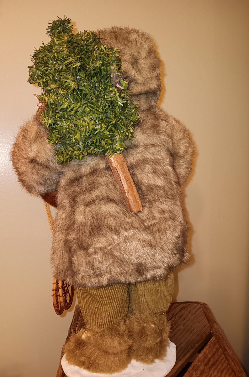 Christmas Old St Nick Trapper Doll With Fur Coat 16" - Etsy