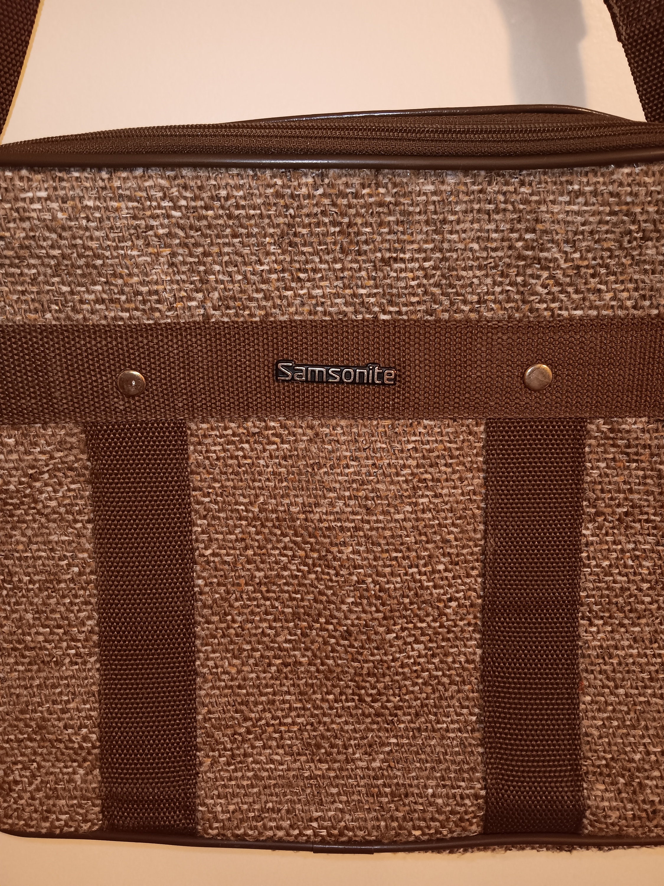Vintage - SAMSONITE - BROWN TWEED - Carry-on Luggage Shoulder Bag - Etsy
