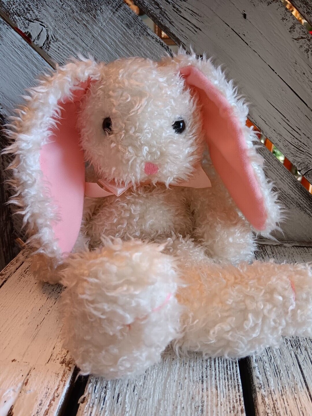 13" Russ Berrie White Rabbit - Wabbit - Etsy
