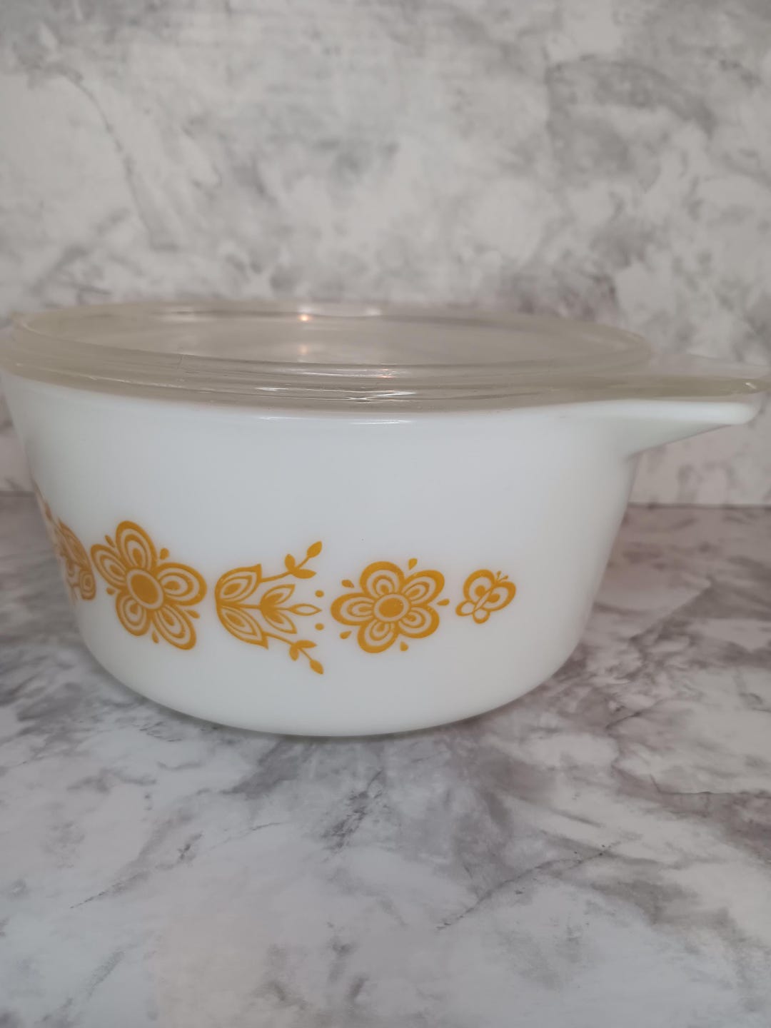 Vintage Pyrex Butterfly Gold Round Casserole 1 1/2 Qt With Lid - Etsy
