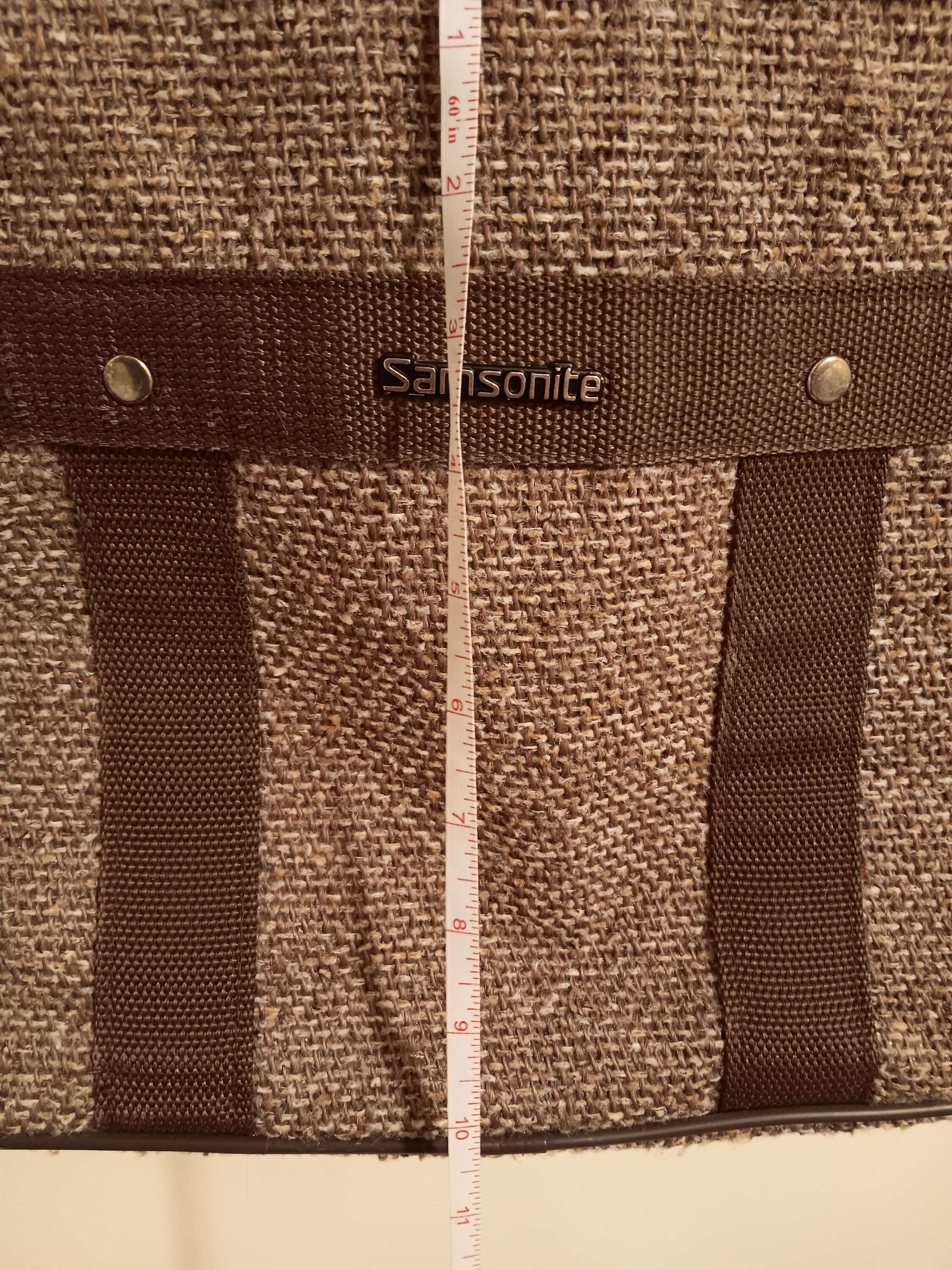 Vintage SAMSONITE BROWN TWEED Carry-on Luggage Shoulder Bag - Etsy
