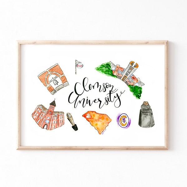 Clemson Art - Etsy