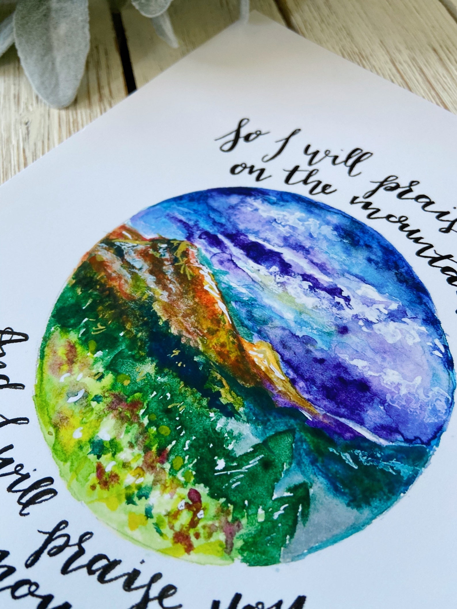 Instant Download Highlands, Hillsong Lyrics Watercolor Hand Painted and ...
