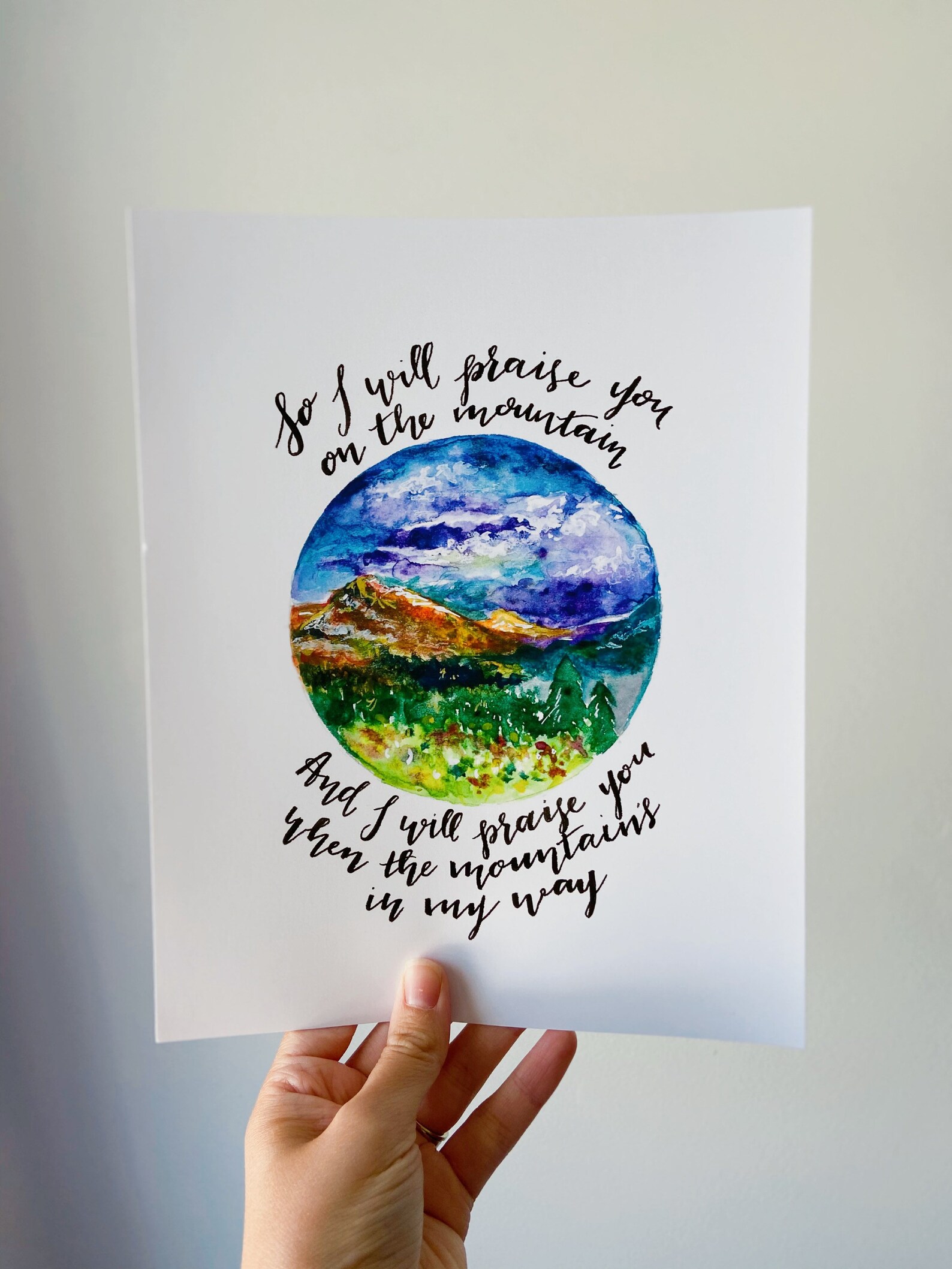 Instant Download Highlands Hillsong Lyrics Watercolor - Etsy