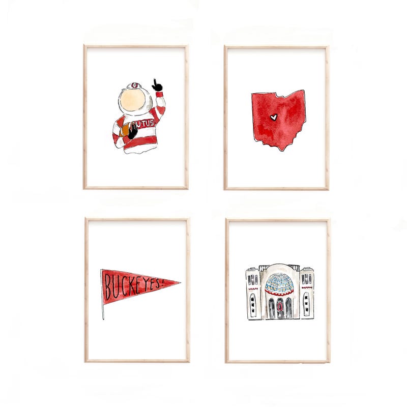 Ohio State Art - Etsy